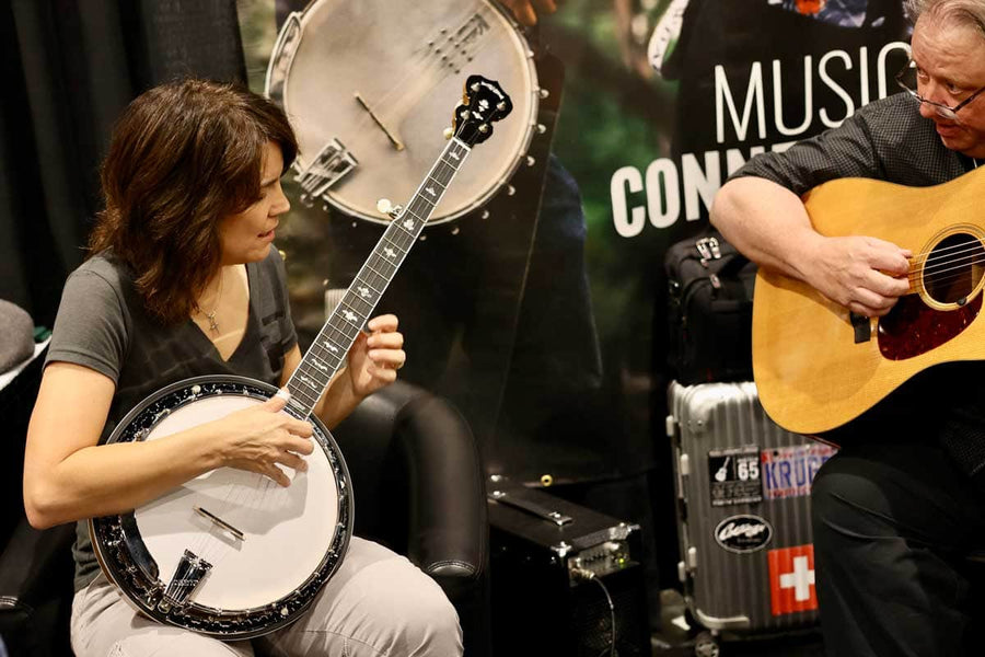 Deering White Lotus 5-String Banjo - Made of White Oak – Banjo Studio