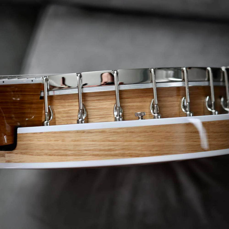 Deering White Lotus 5-String Banjo - Lightweight Bluegrass Banjo ...