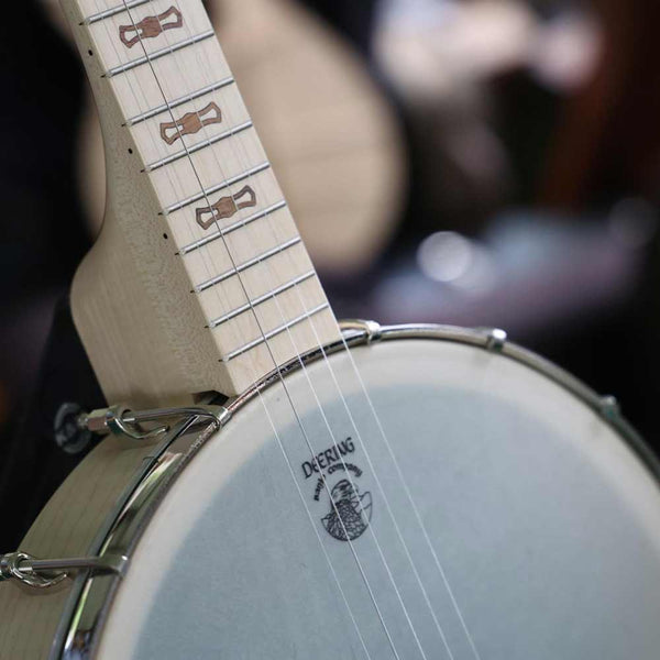 Deering Goodtime Banjos Tagged "Renaissance Head" - Banjo Studio